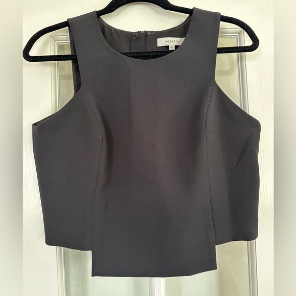 Milly | Tops | Milly Structured Crop Top | Poshmark